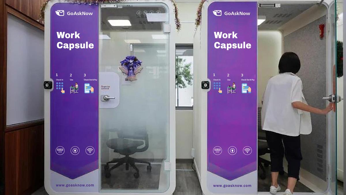 This young entrepreneuer has designed work capsules and stationed them at a mall in Chennai ...